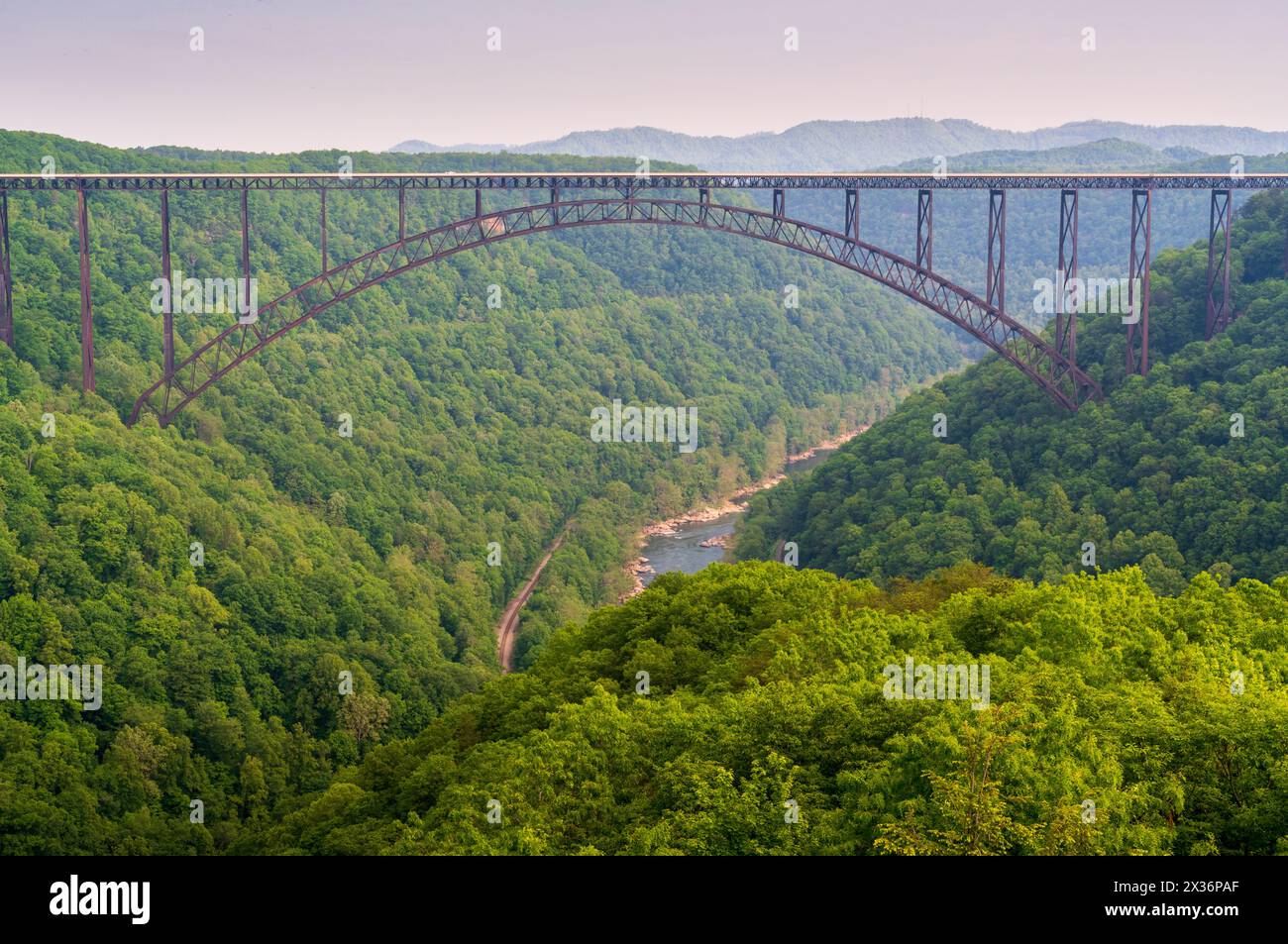 The New River Gorge Bridge, Steel arch bridge 3,030 feet long over the ...