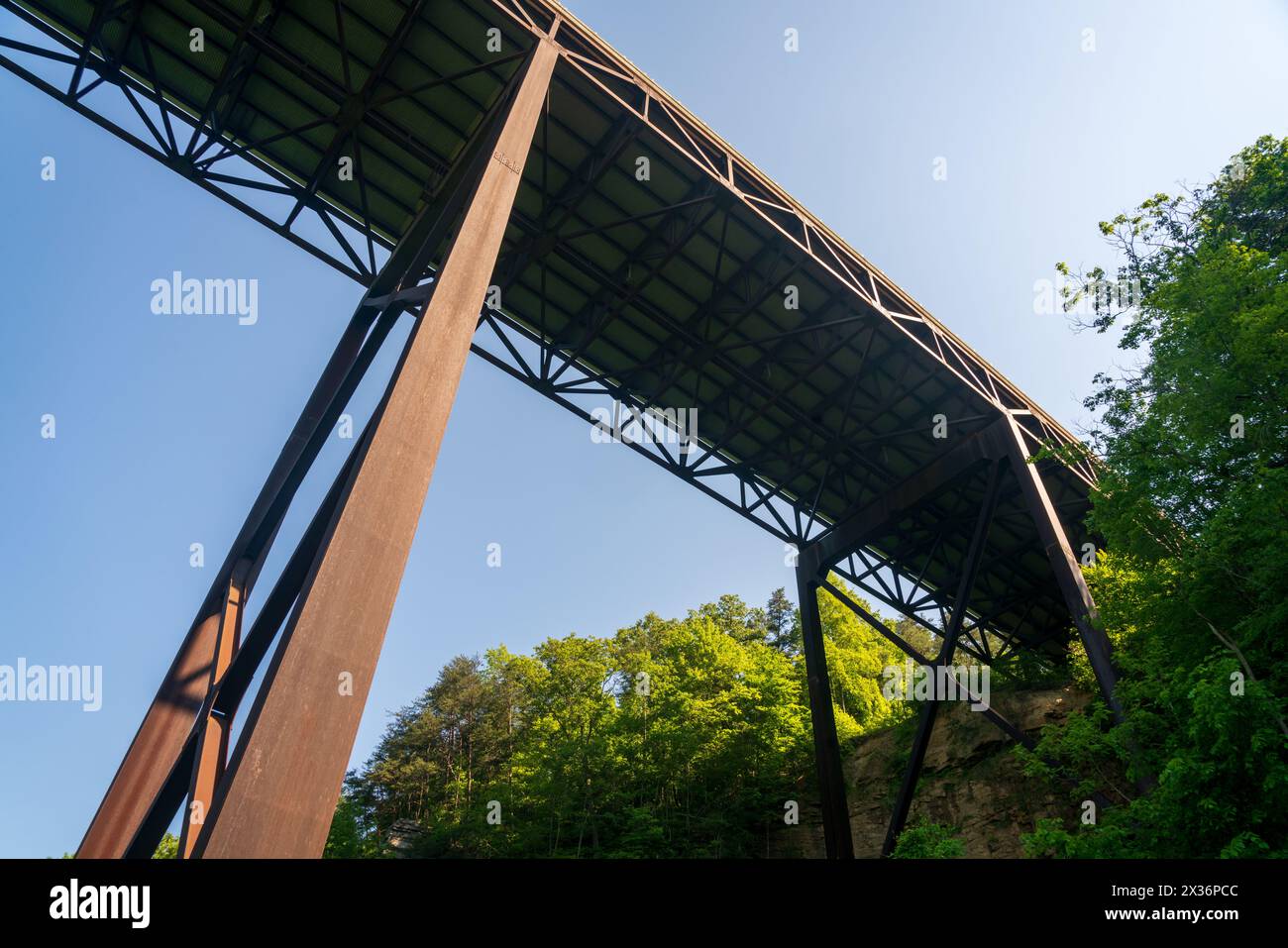 The New River Gorge Bridge, Steel arch bridge 3,030 feet long over the ...