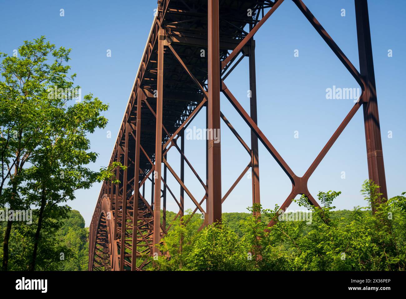 The New River Gorge Bridge, Steel arch bridge 3,030 feet long over the ...