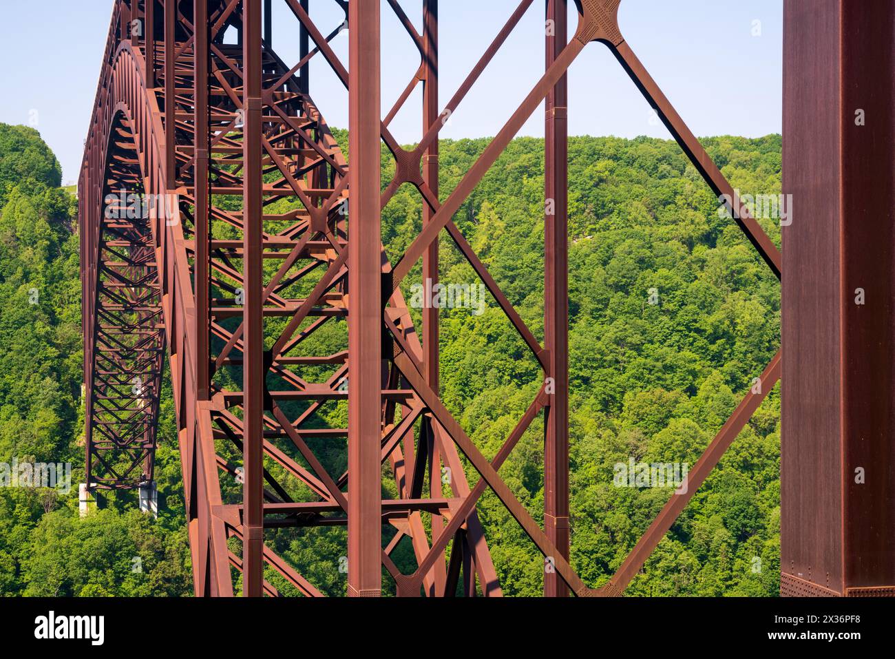 The New River Gorge Bridge, Steel arch bridge 3,030 feet long over the ...