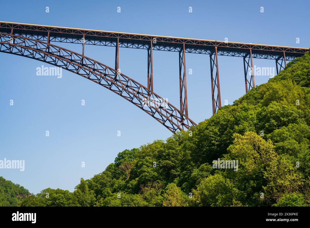 The New River Gorge Bridge, Steel arch bridge 3,030 feet long over the ...