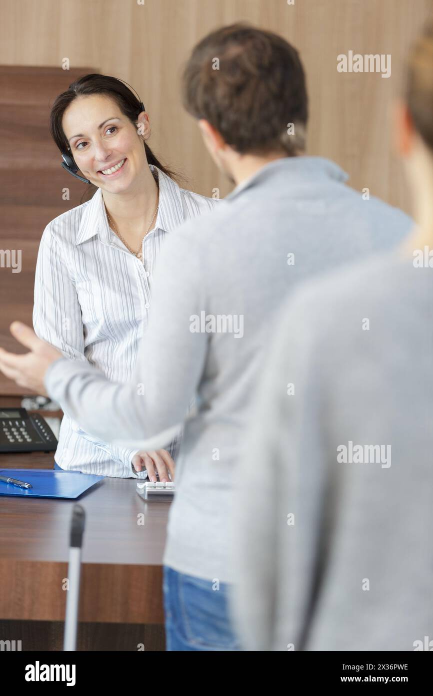 Frustrated receptionist hi-res stock photography and images - Alamy