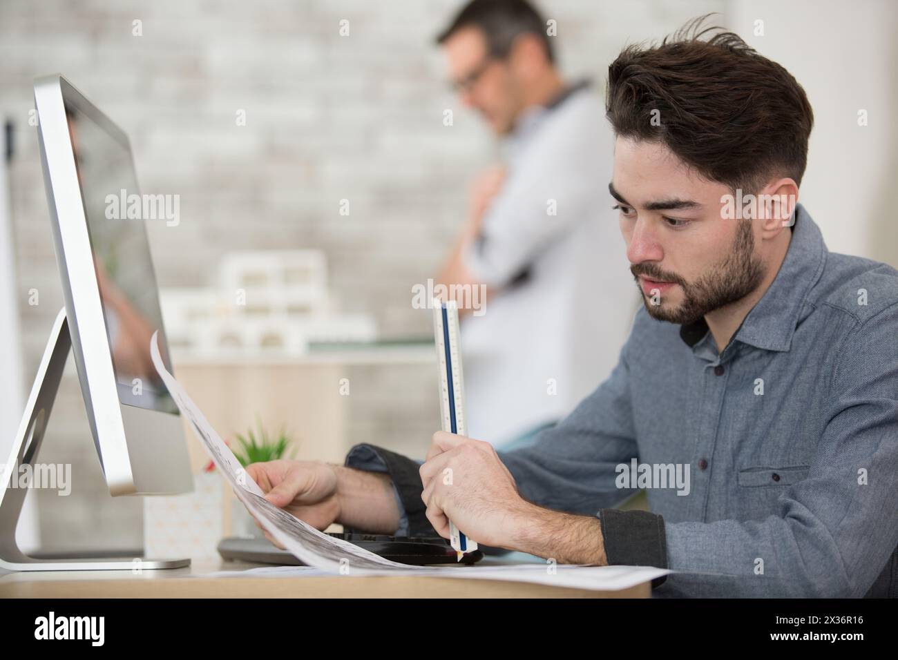 education concept - student with computer studying at school Stock ...