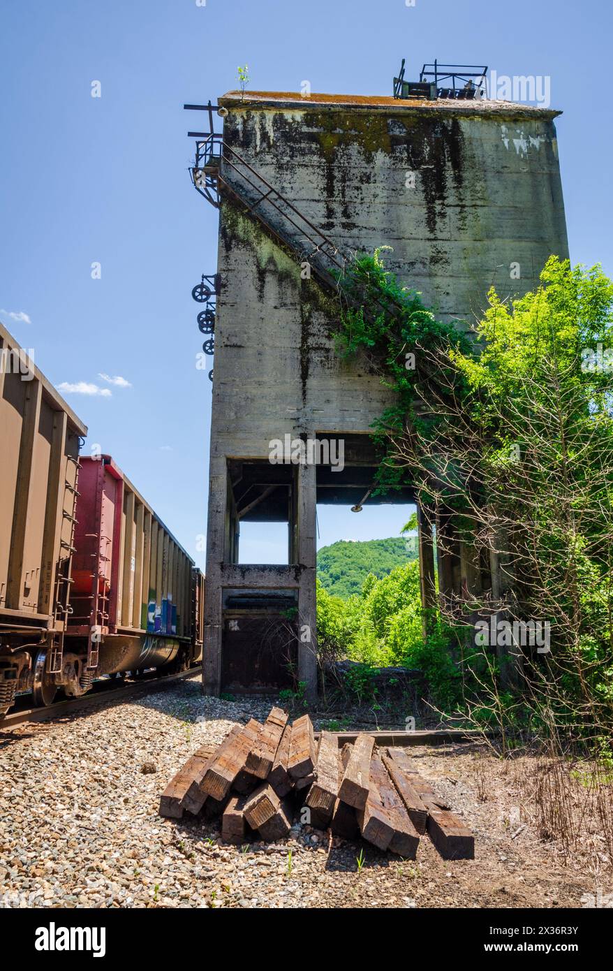 A Train Headed Through the Boomtown of Thurmond in Fayette County, West ...
