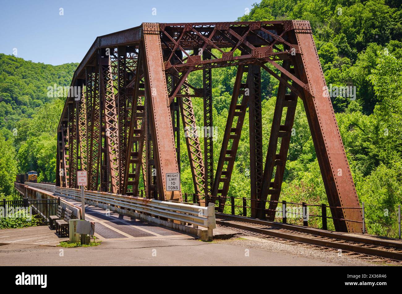 Railroad Bridge in Thurmond in the New River Gorge National Park, West ...