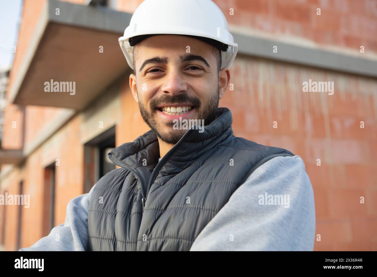 Excited female construction worker hi-res stock photography and images ...