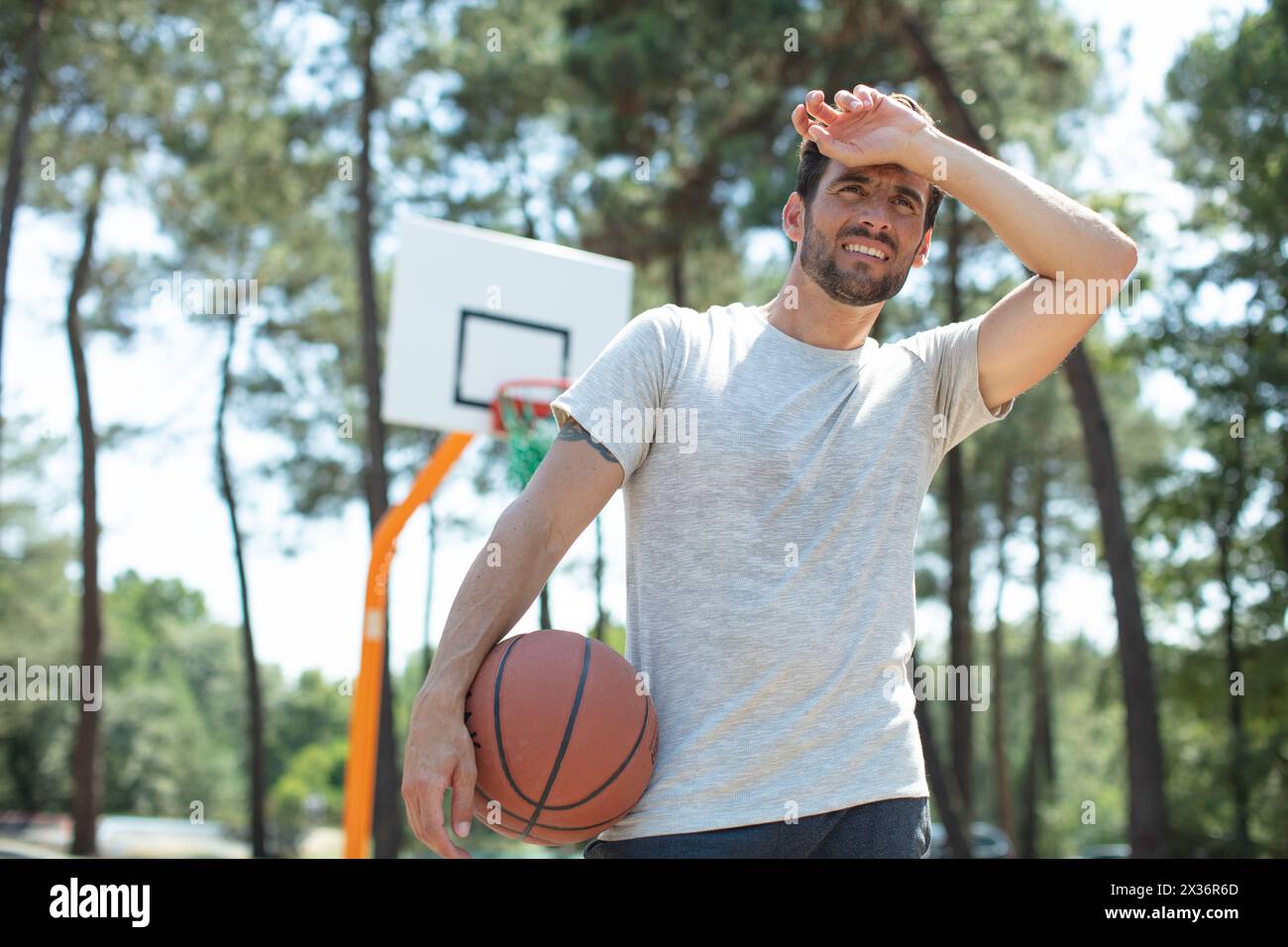 basketball player having a break Stock Photo - Alamy