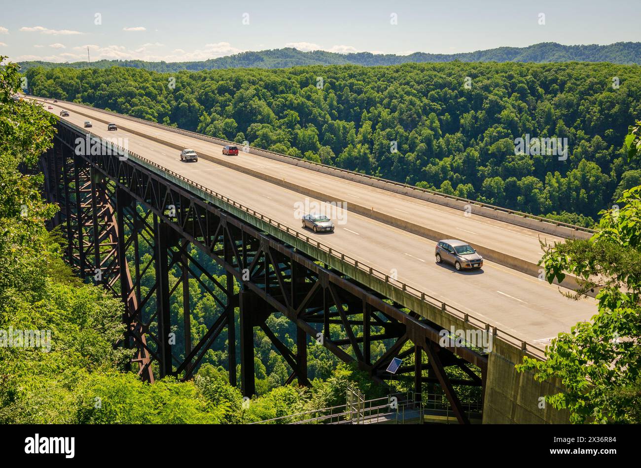 The New River Gorge Bridge, Steel arch bridge 3,030 feet long over the ...