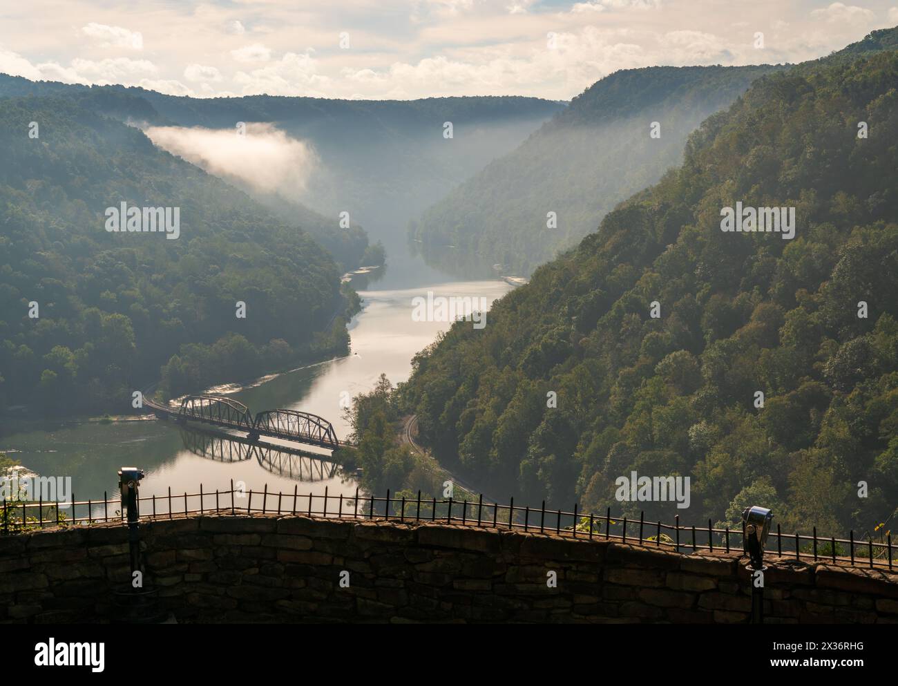 An Overlook Platform at New River Gorge National Park and Preserve in ...