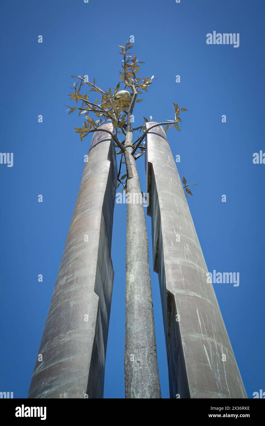 Jerusalem, Israel - March 12th, 2024: The Tolerance monument, a metal ...