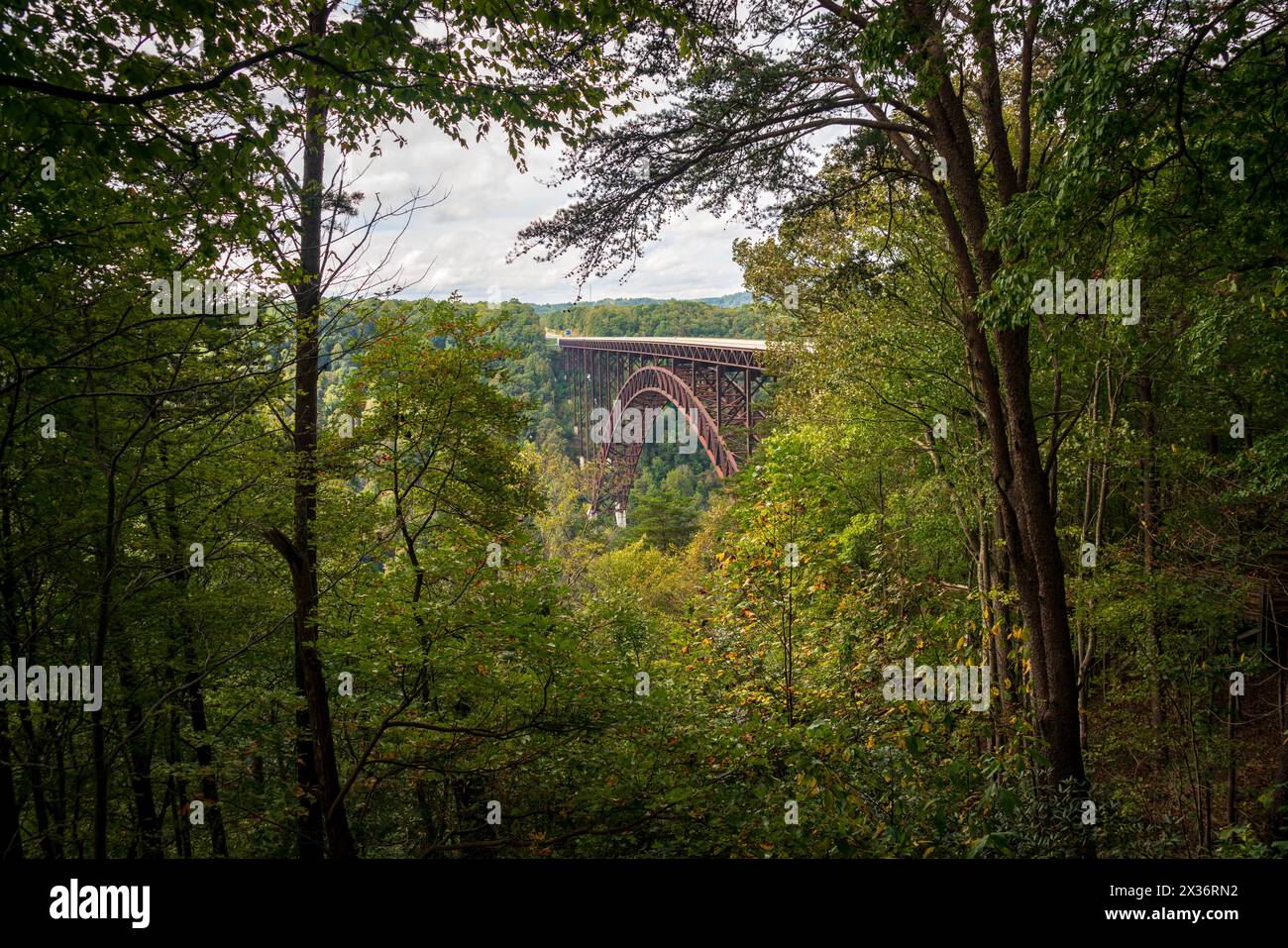 The New River Gorge Bridge, Steel arch bridge 3,030 feet long over the ...
