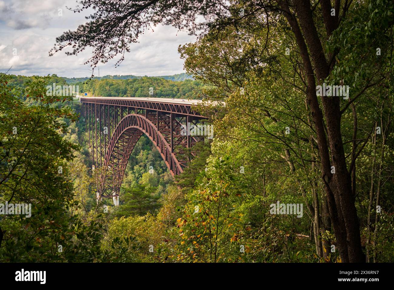 The New River Gorge Bridge, Steel arch bridge 3,030 feet long over the ...