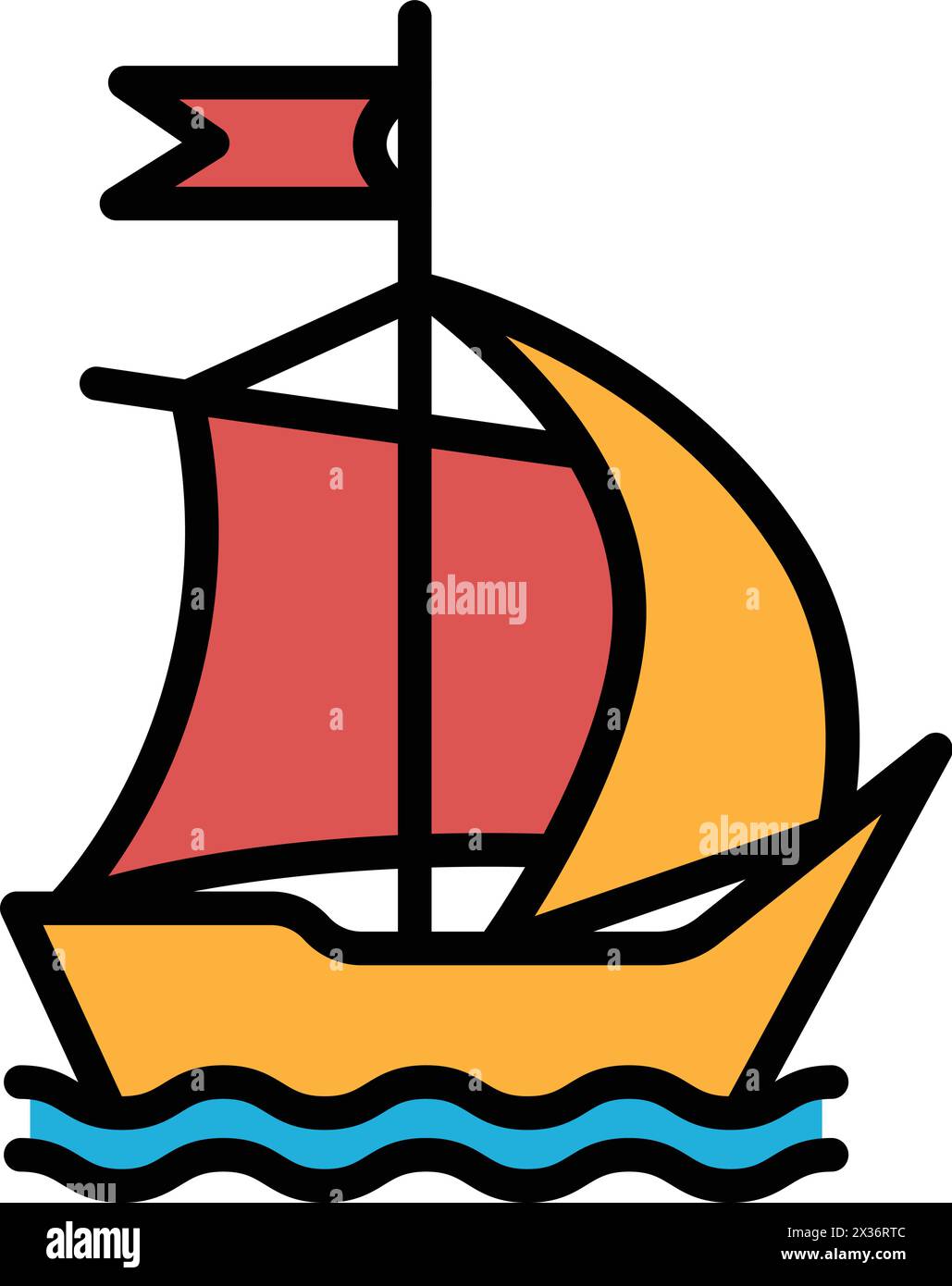 Flag and mast Stock Vector Images - Alamy