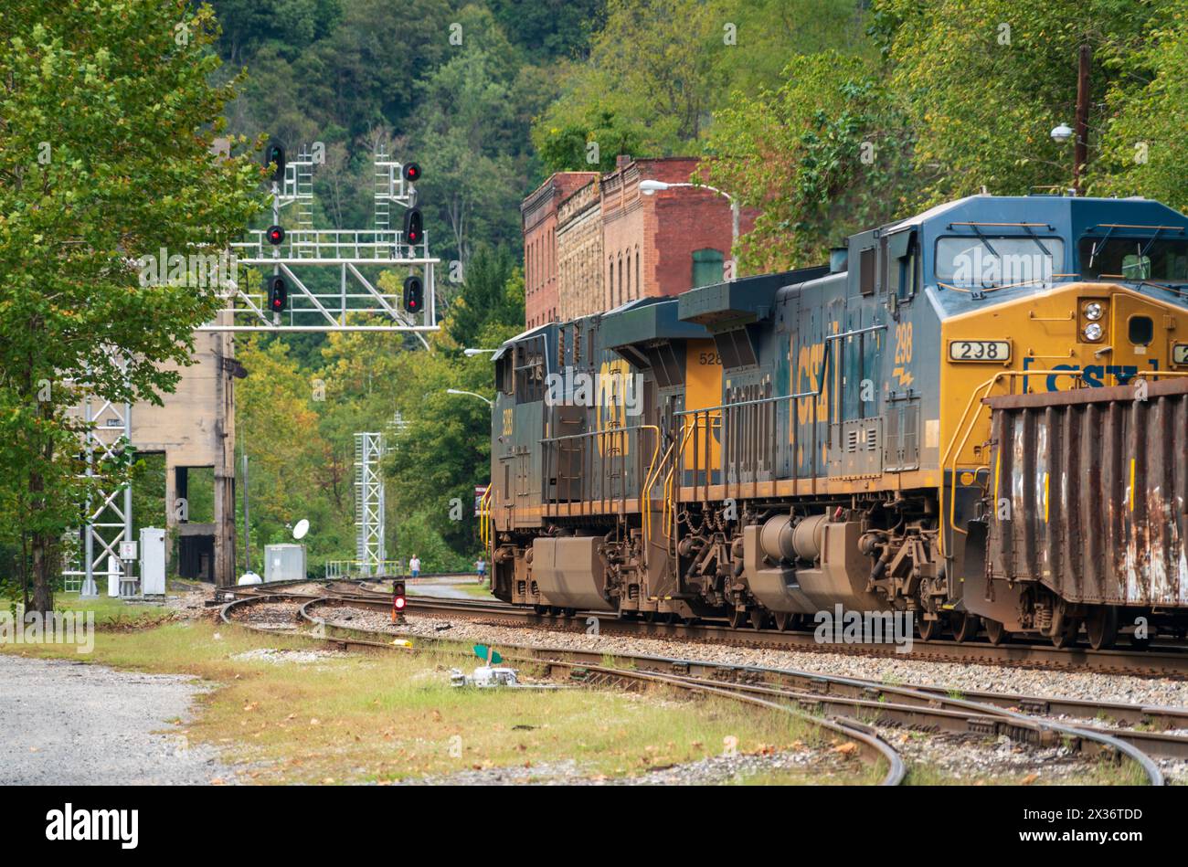 A Train Headed Through the Boomtown of Thurmond in Fayette County, West ...