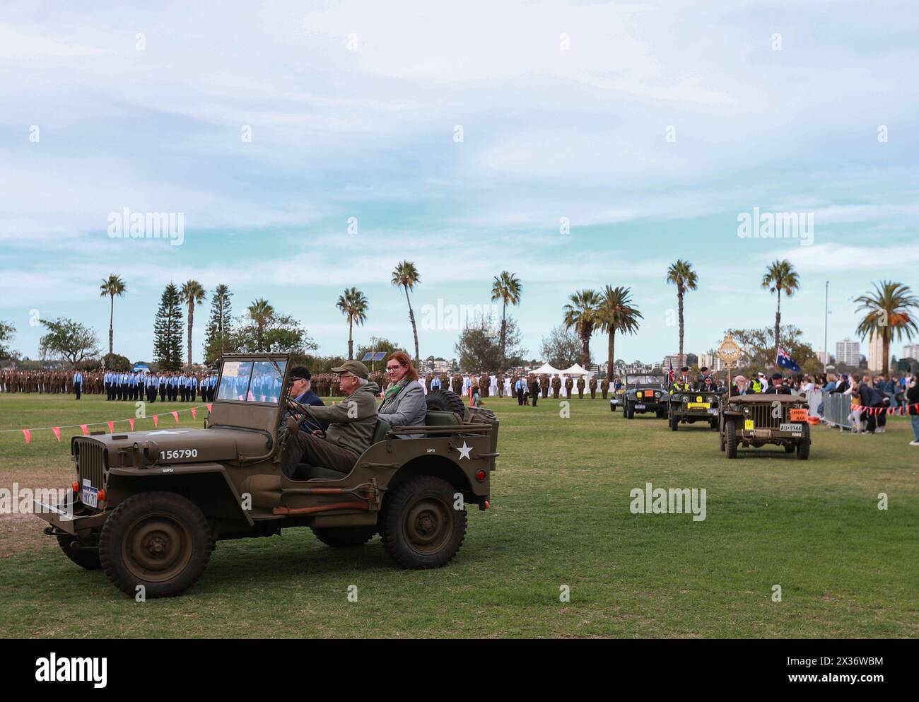 Perth, Australia. 25th Apr, 2024. The Anzac Day parade is held in Perth ...
