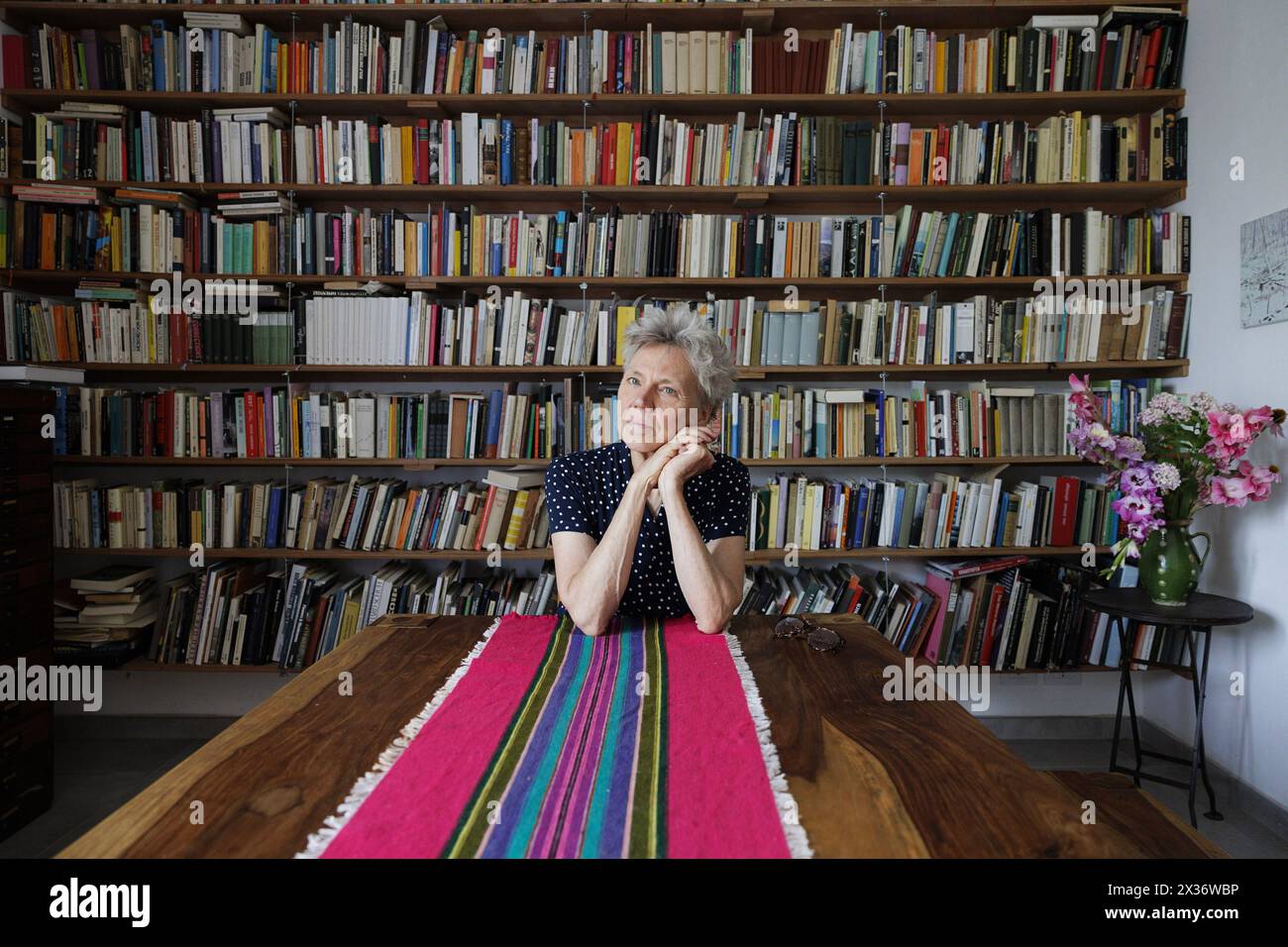 Portrait of Esther Kinsky at her place 11/07/2023 ©Isabella De ...