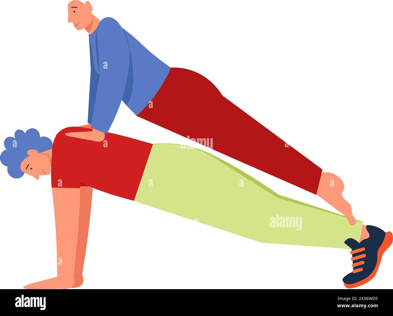 Plank yoga pose, vector flat style design illustration Stock Vector ...