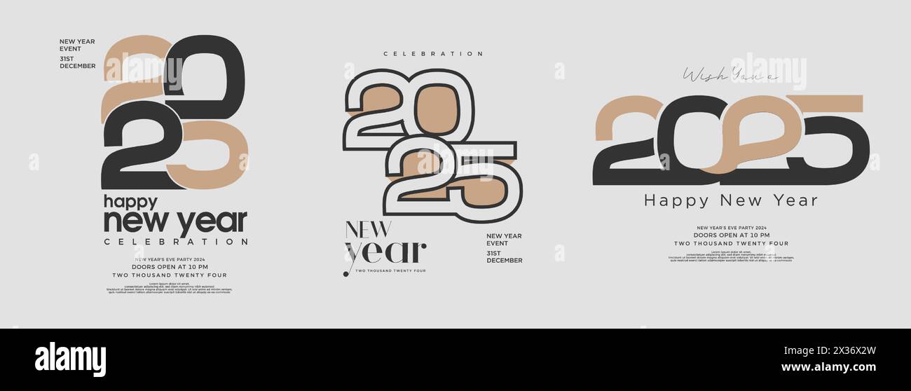 New year logo number 2025. 2025 logo concept for calendar, symbol and ...