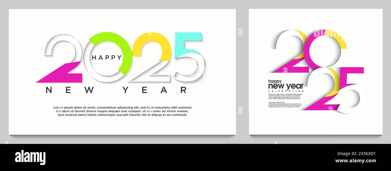 New year celebration with numbers 2025. Premium design 2025 for ...