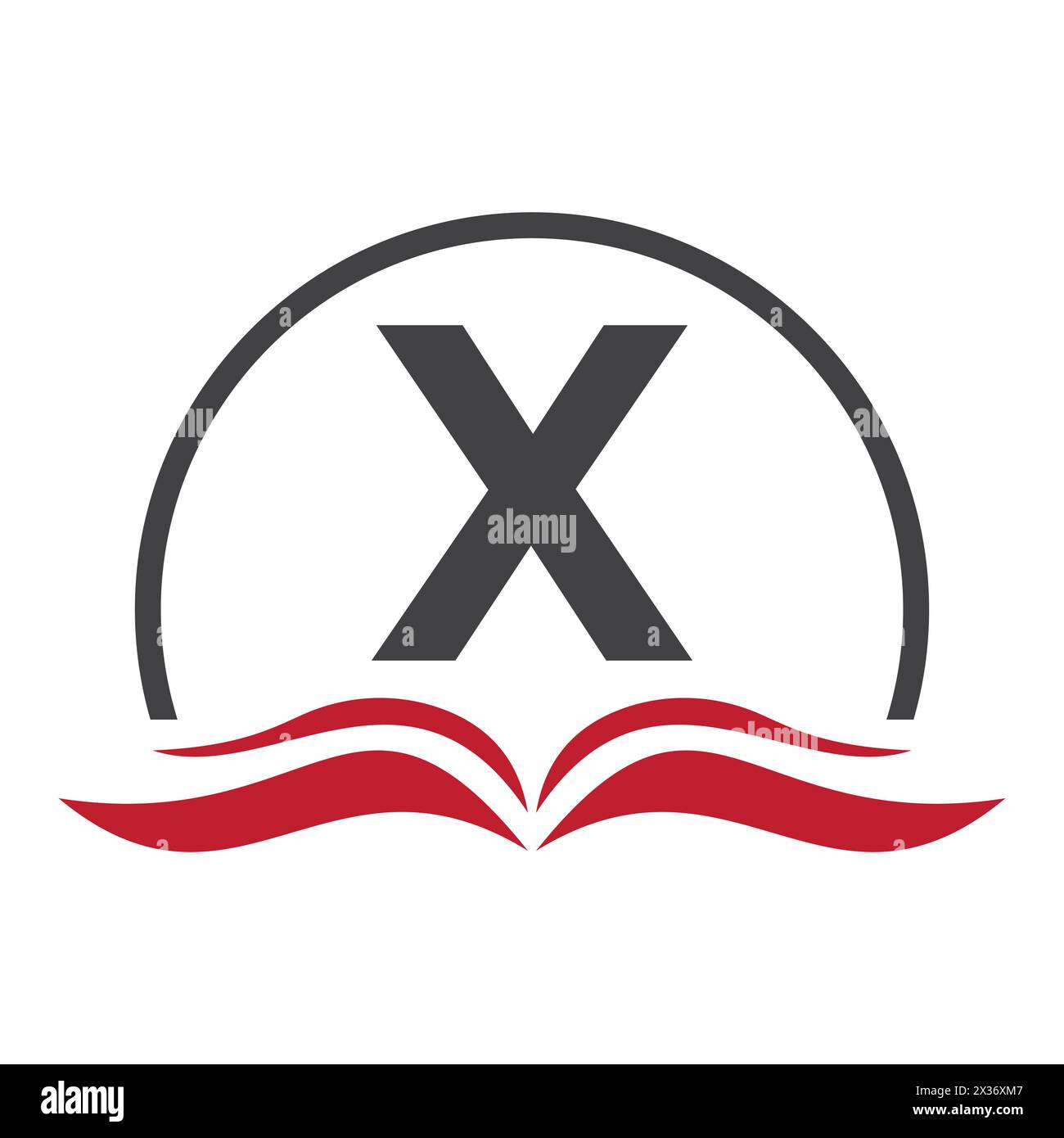 Letter X Education Logo Book Concept. Training Career Sign, University ...
