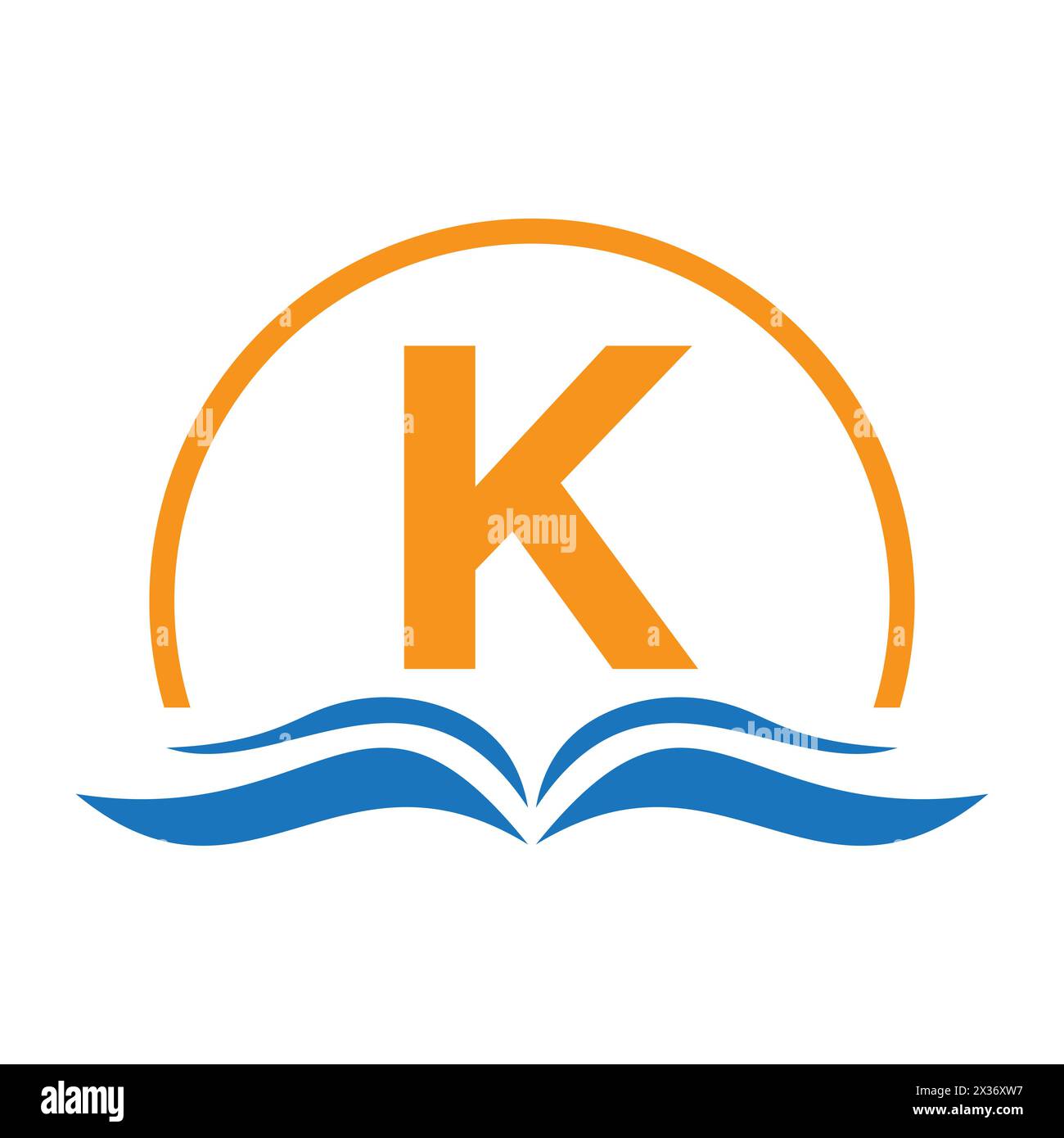 Letter K Education Logo Book Concept. Training Career Sign, University ...