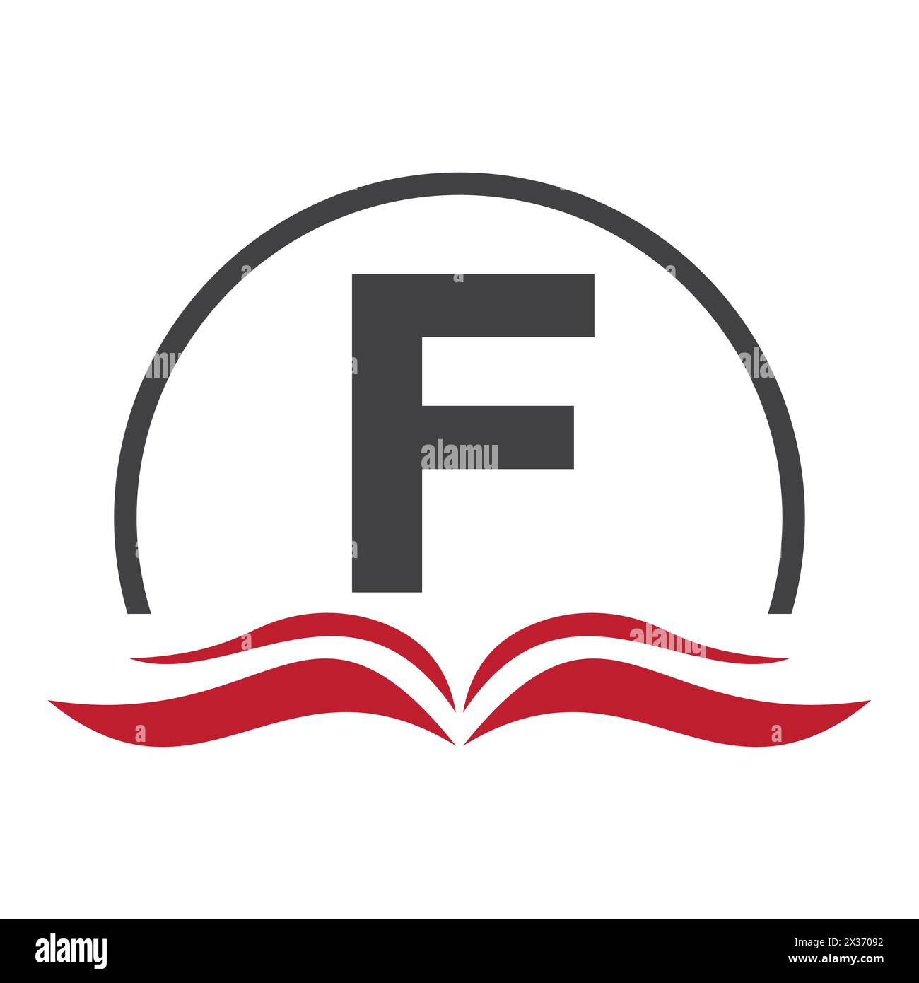 Letter F Education Logo Book Concept. Training Career Sign, University ...