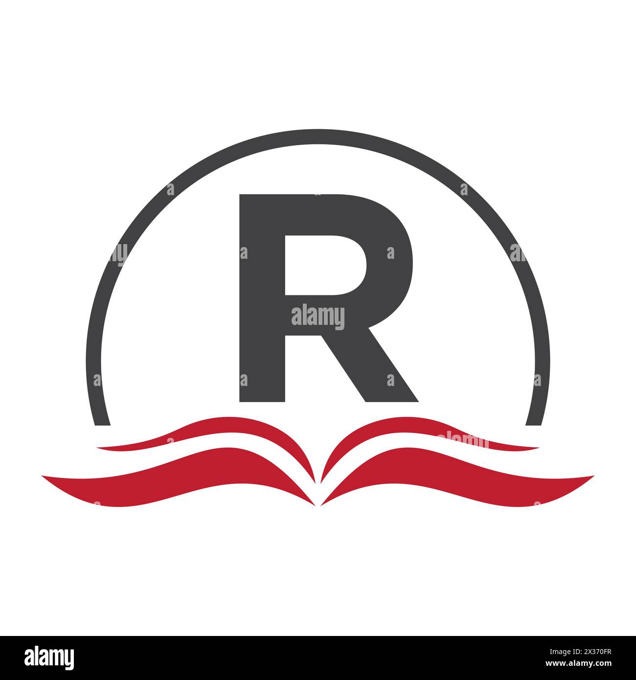Letter R Education Logo Book Concept. Training Career Sign, University ...