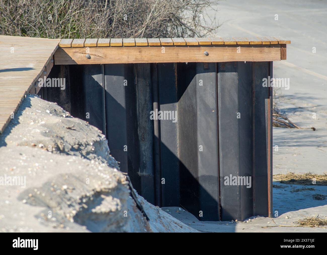 North Wildwood Beach Patrol has erected a bulkhead on the beach to ...
