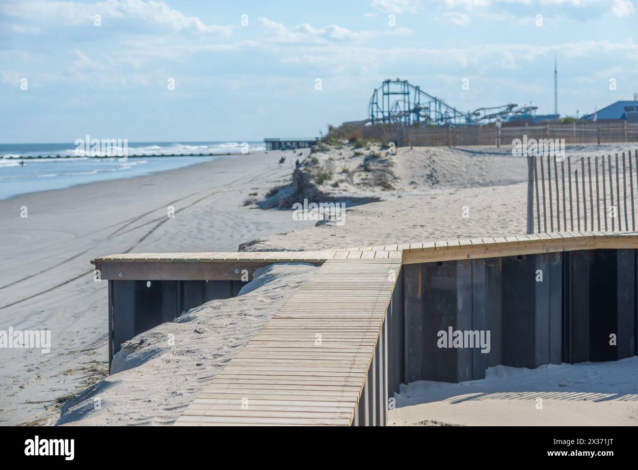 North Wildwood Beach Patrol has erected a bulkhead on the beach to ...