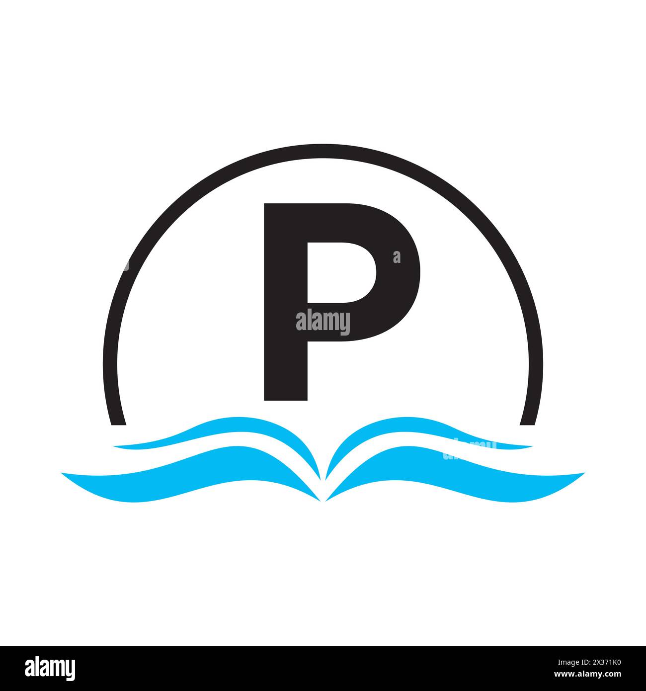 Letter P Education Logo Book Concept. Training Career Sign, University ...