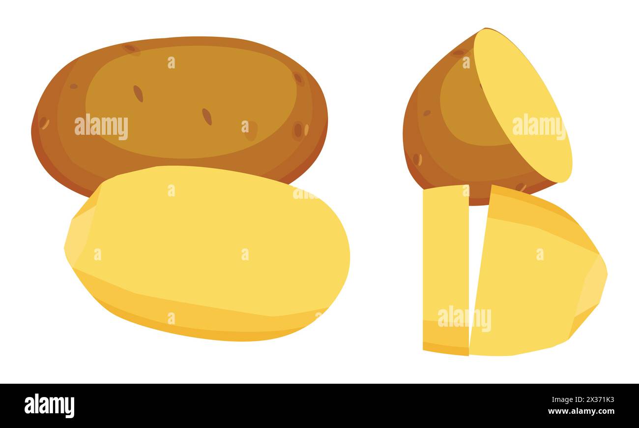 Potato vegetable cartoon illustration Stock Vector Images - Alamy