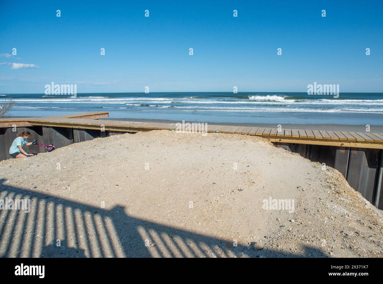 North Wildwood Beach Patrol has erected a bulkhead on the beach to ...