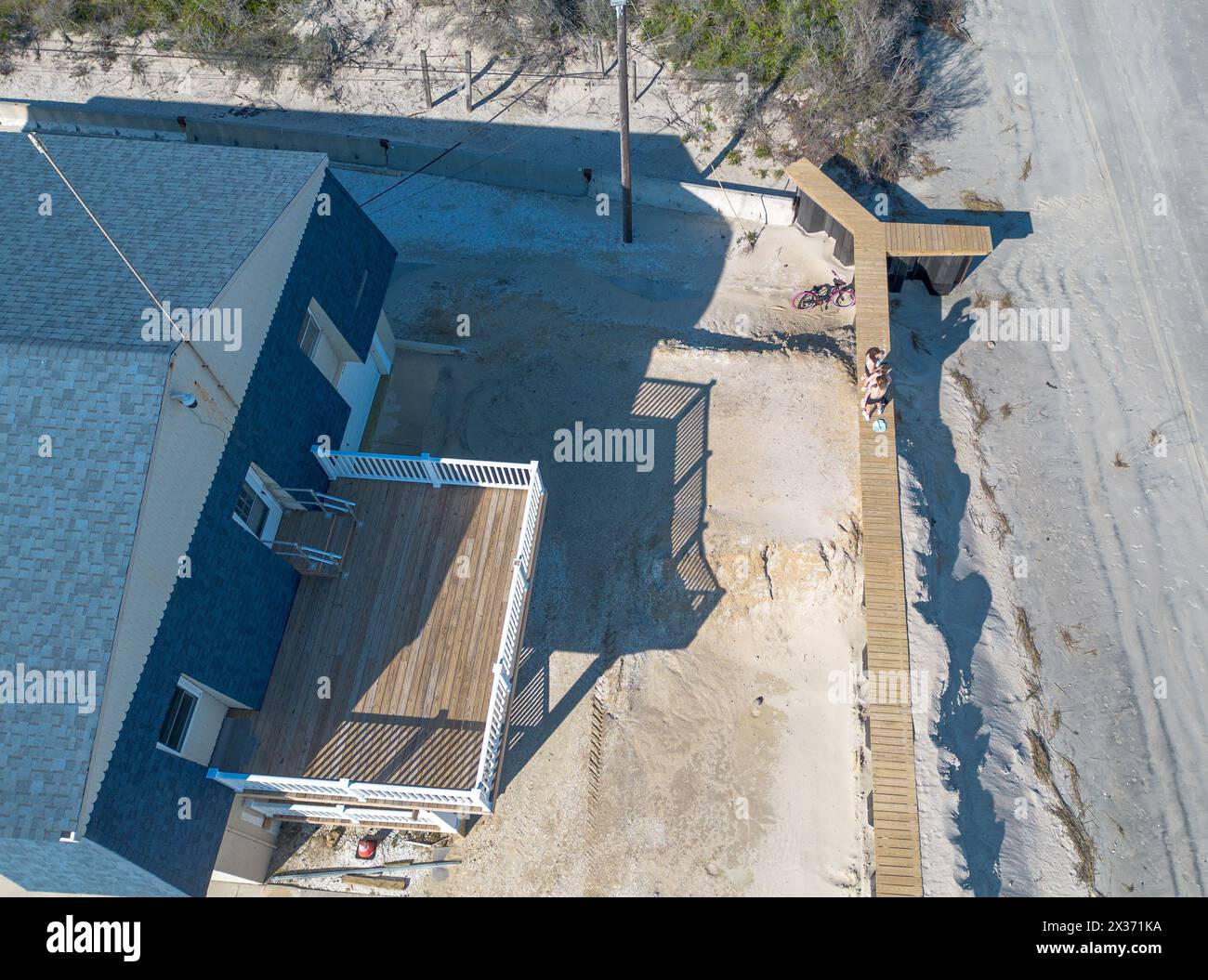North Wildwood Beach Patrol has erected a bulkhead on the beach to ...