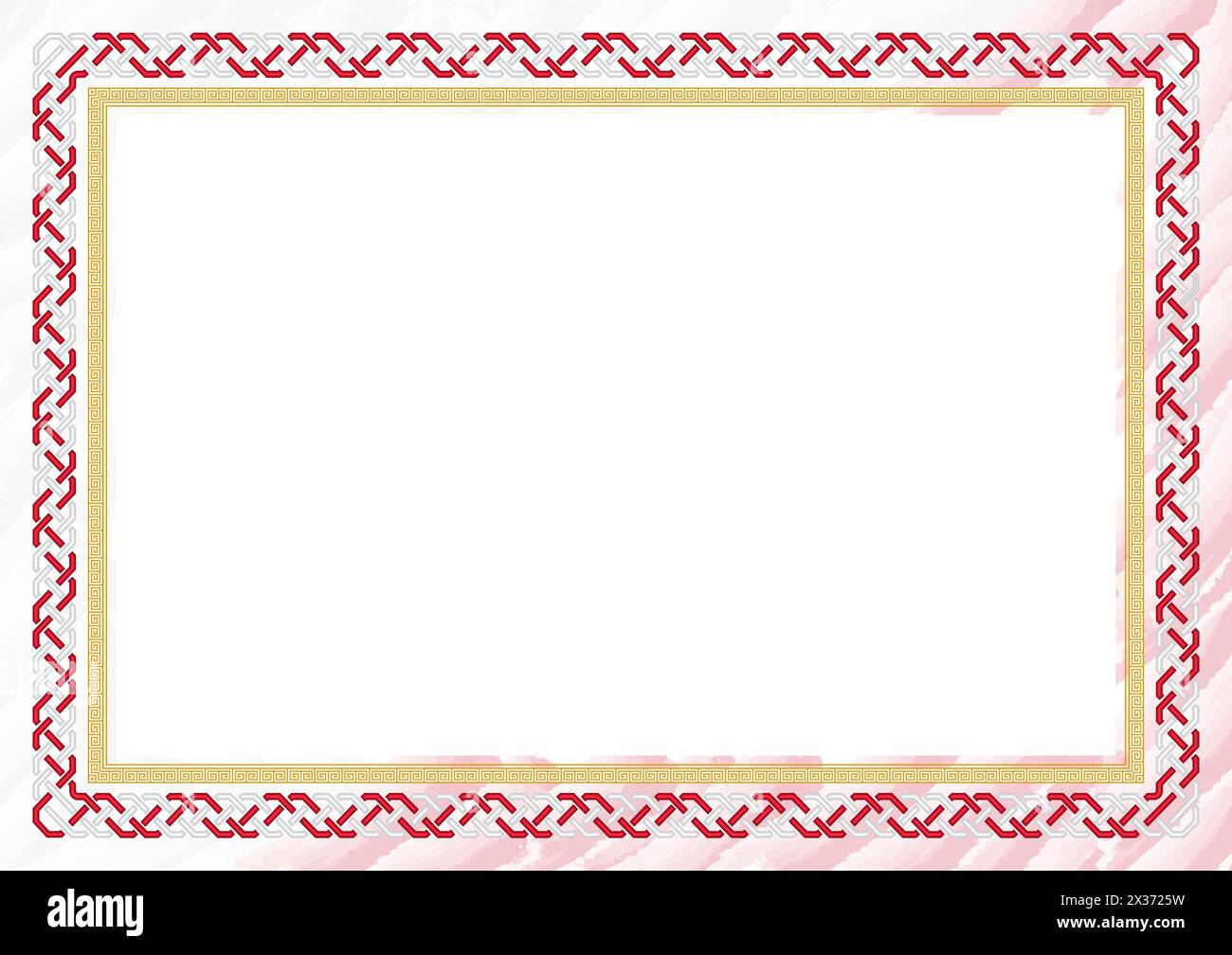 Horizontal frame and border with colors of Bahrain flag, template ...