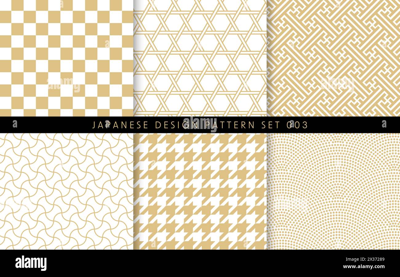 Japanese pattern set. The pattern is registered in swatches Stock ...