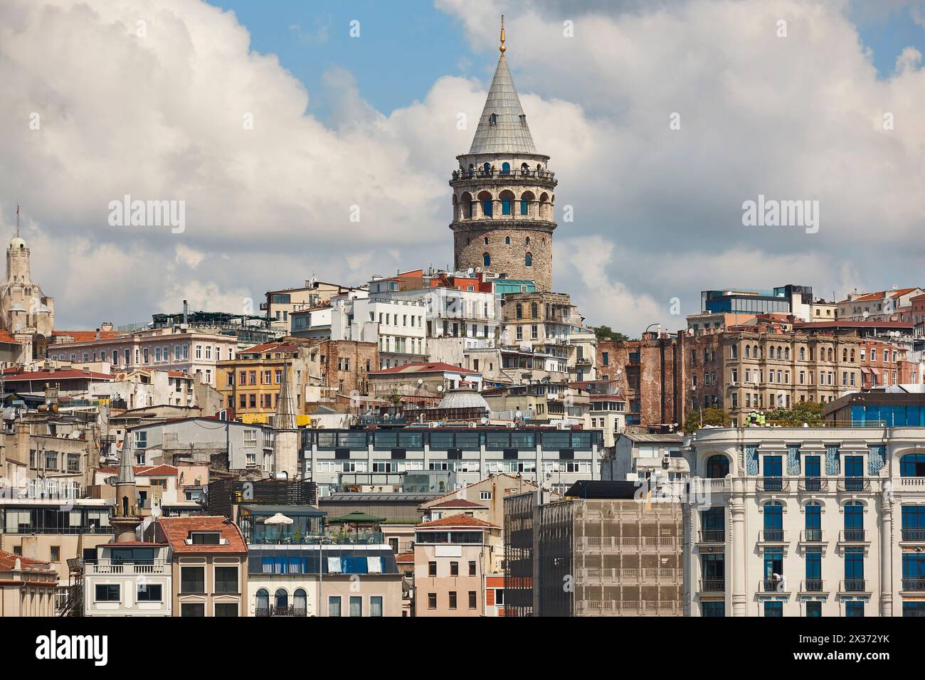 Galata tower in Istambul city center. Famous place in Turkey Stock ...