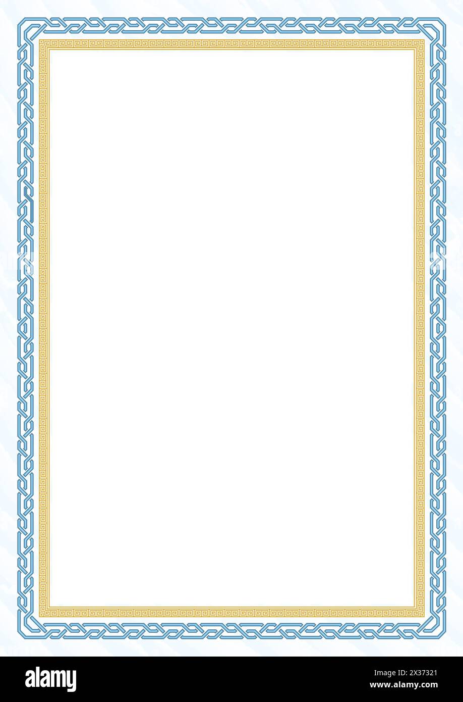 Vertical frame and border with colors of Fiji flag, template elements ...