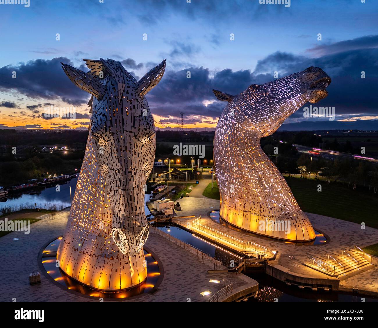 The Kelpies, Falkirk, Scotland, UK Stock Photo - Alamy