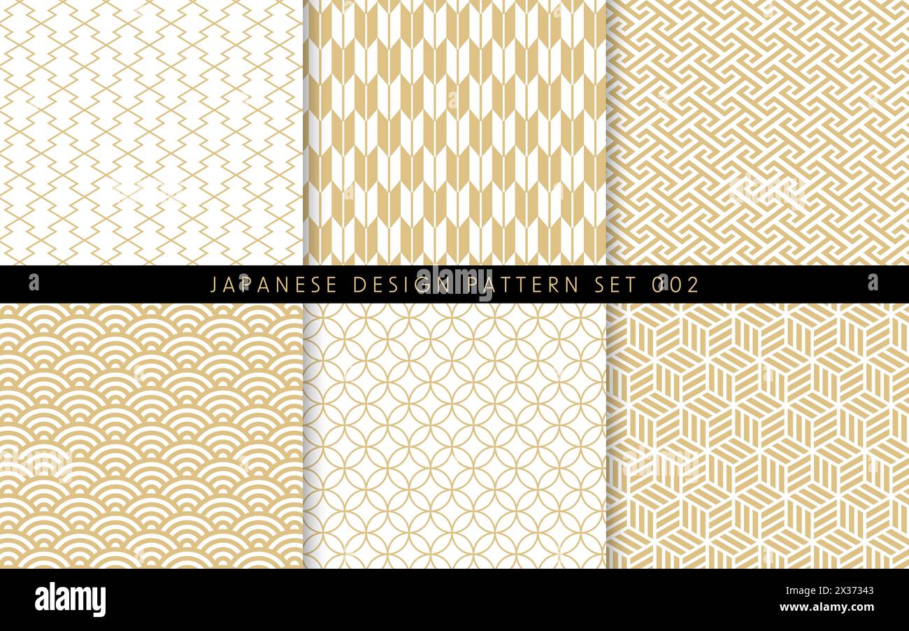 Japanese pattern set. The pattern is registered in swatches Stock ...