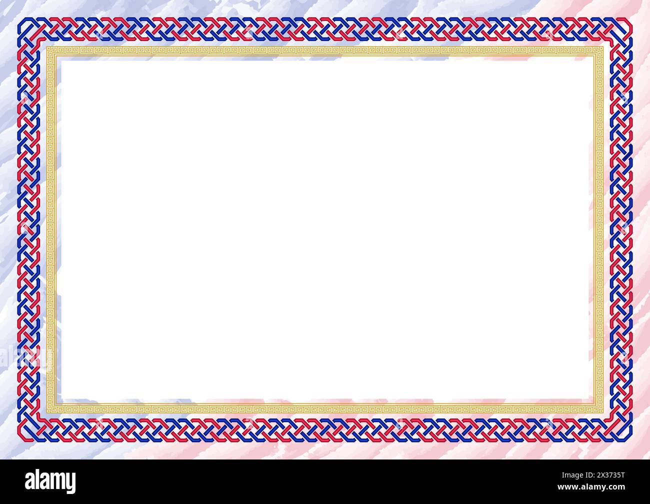 Horizontal frame and border with colors of Haiti flag, template ...