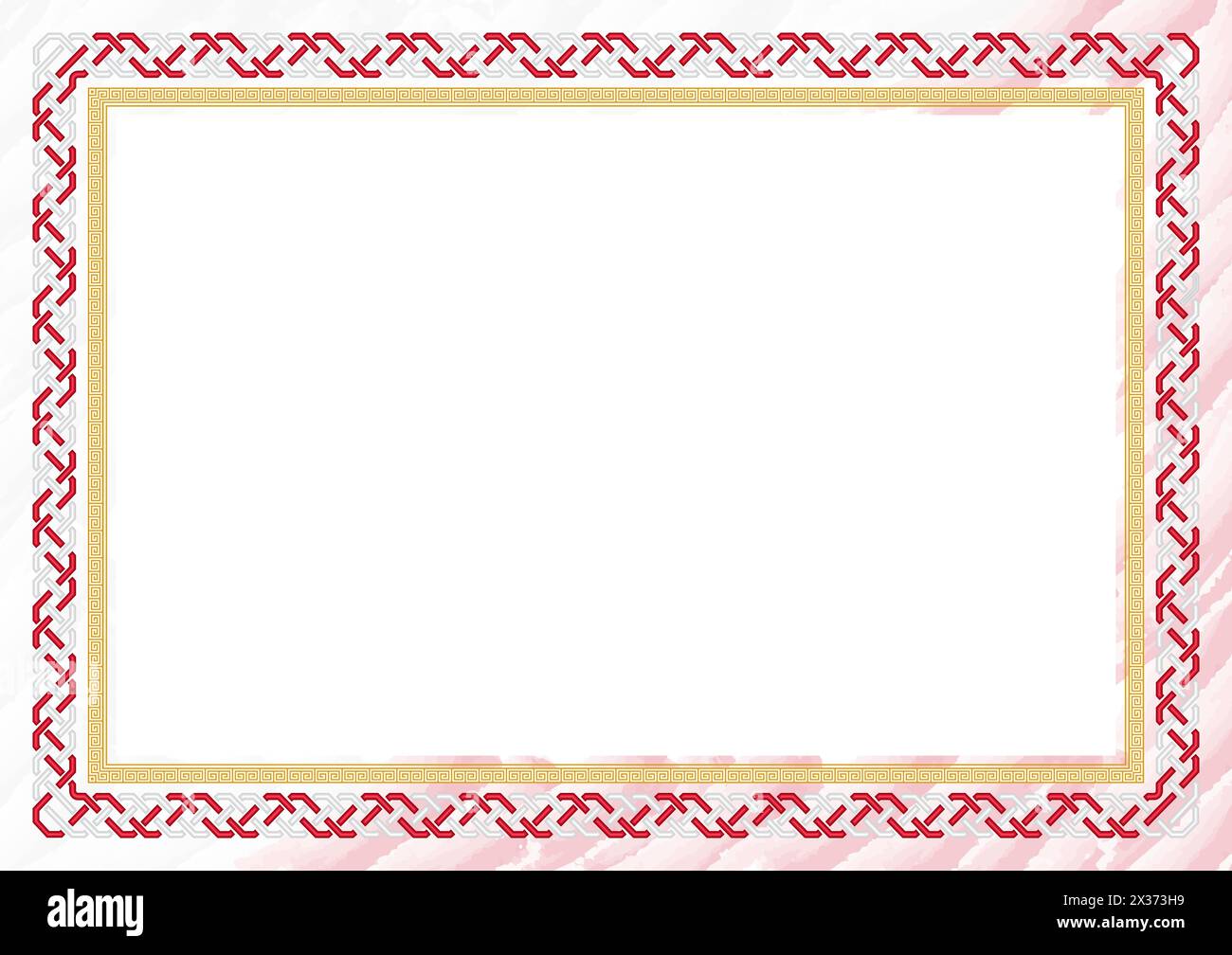 Horizontal frame and border with colors of Malta flag, template ...
