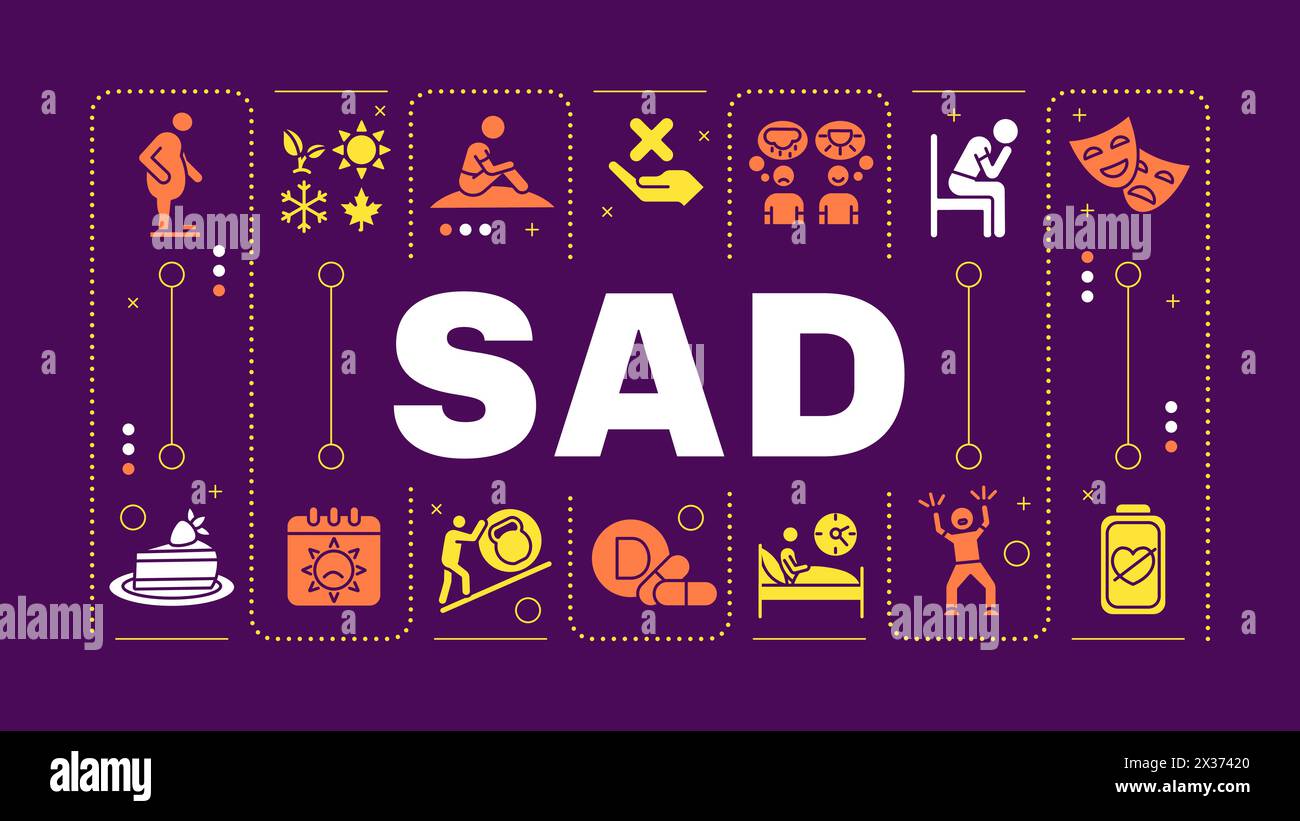 SAD red word concept Stock Vector Image & Art - Alamy