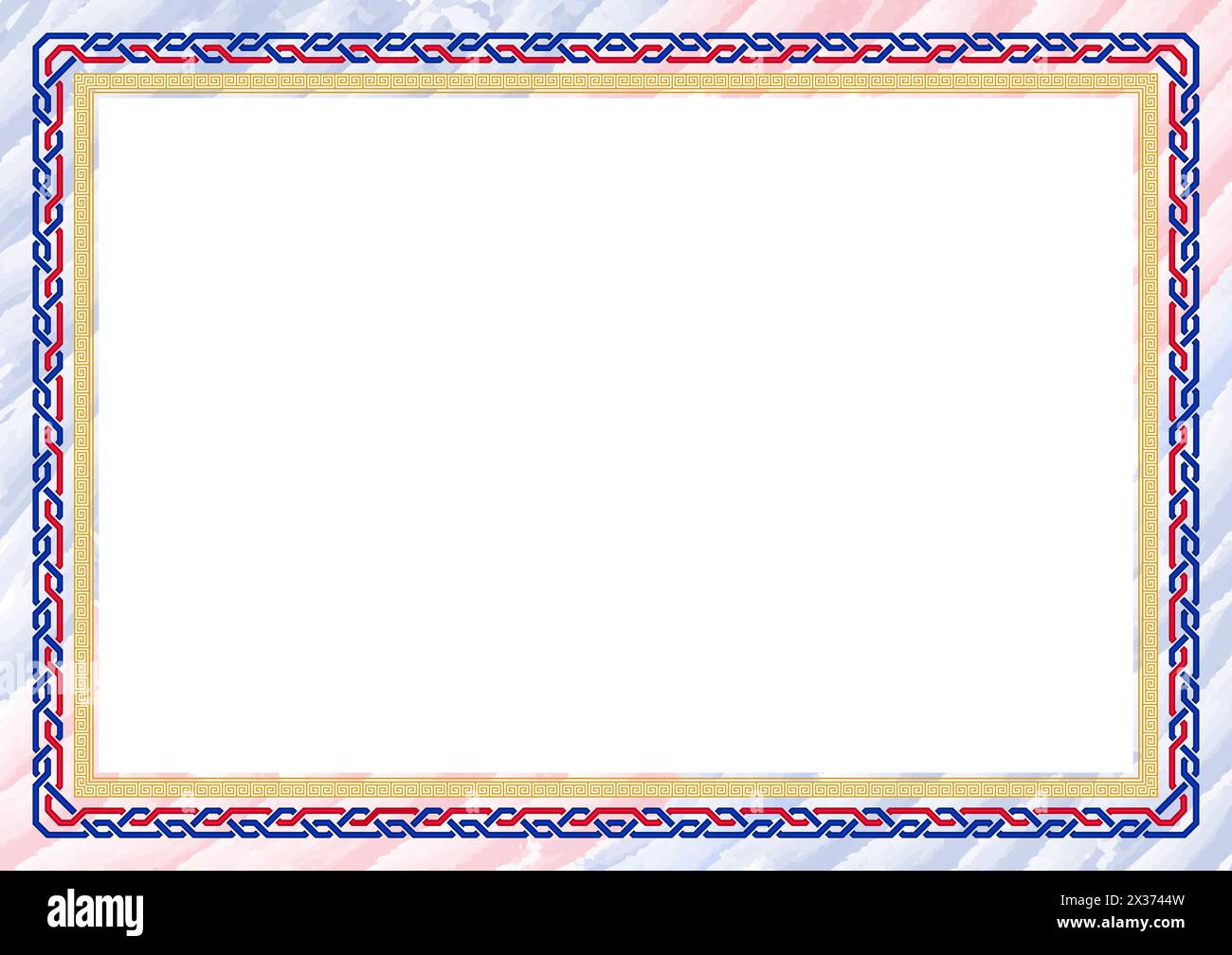 Horizontal frame and border with colors of Cambodia flag, template ...