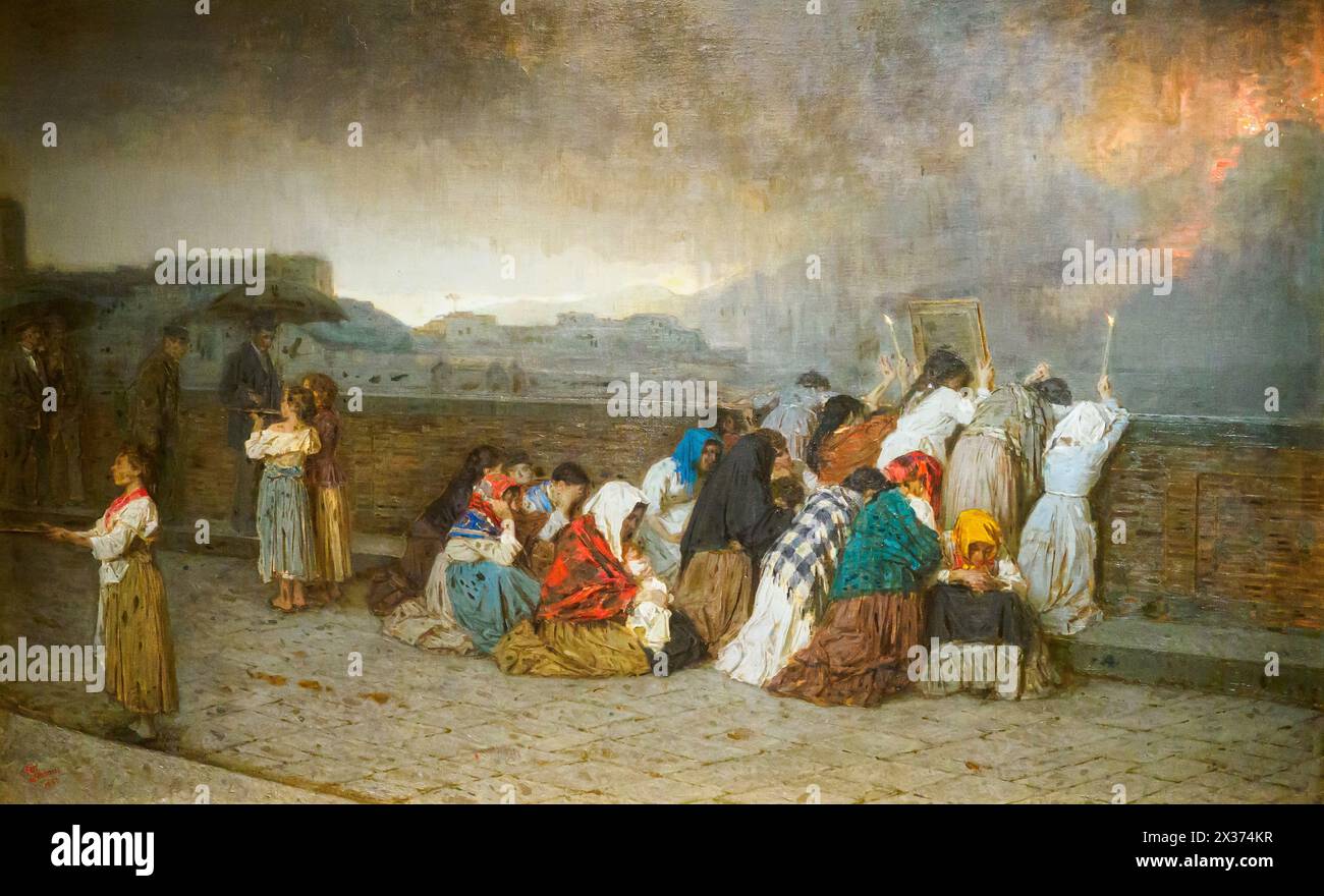 The Ash Rain of Vesuvius by Gioacchino Toma (1836-1891), 1880, oil on ...