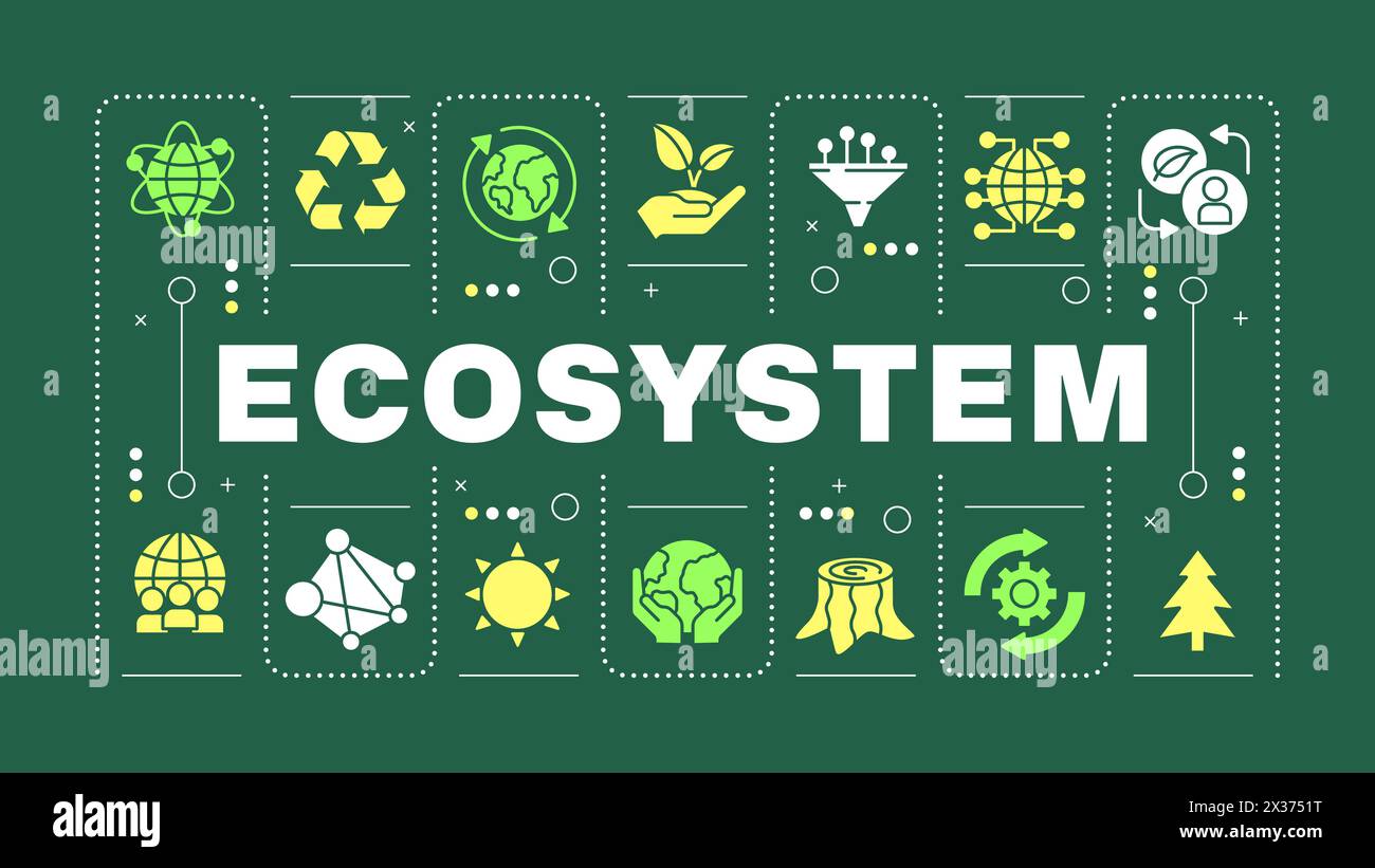 Ecosystem green word concept Stock Vector Image & Art - Alamy
