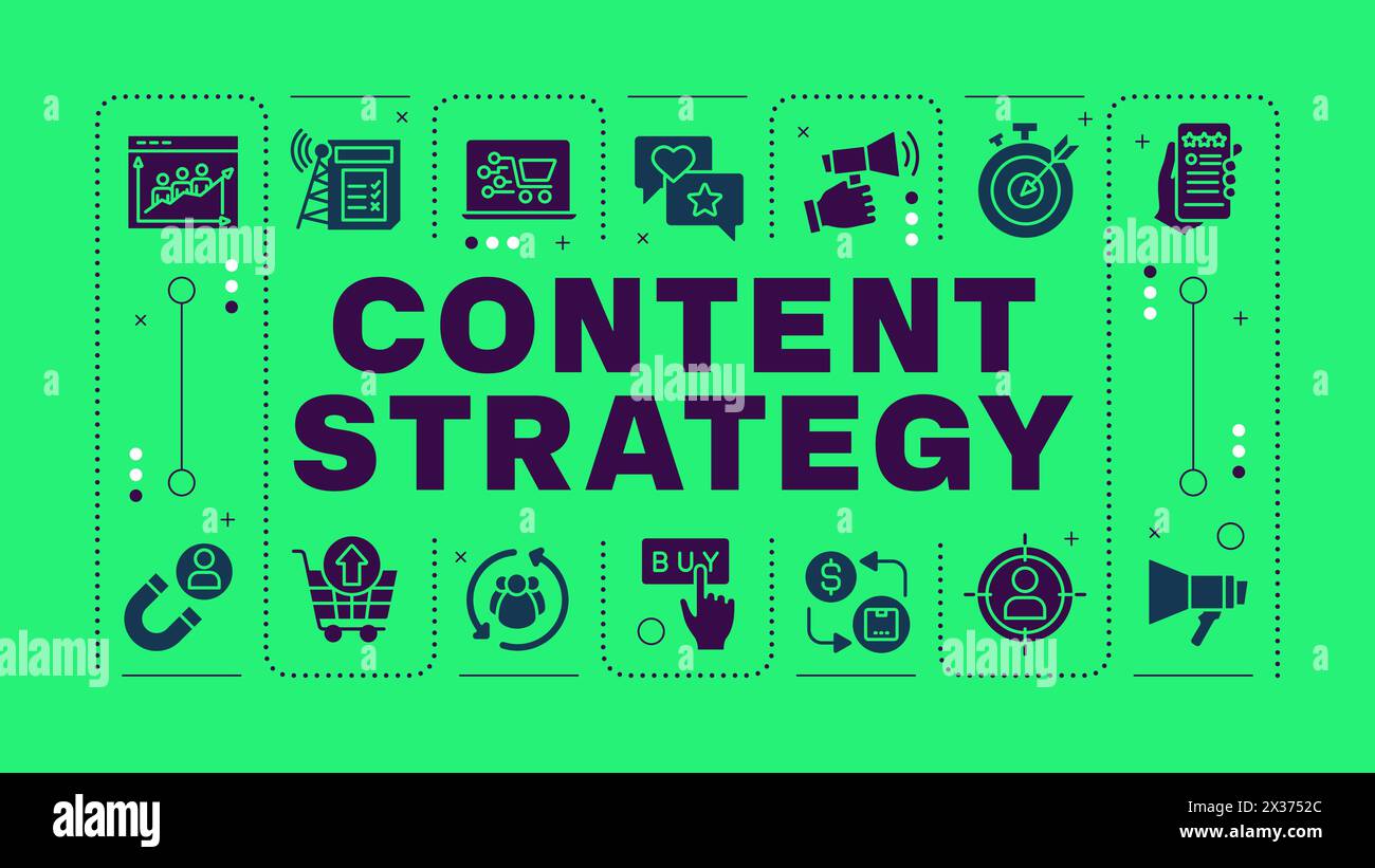 Content strategy turquoise word concept Stock Vector Image & Art - Alamy