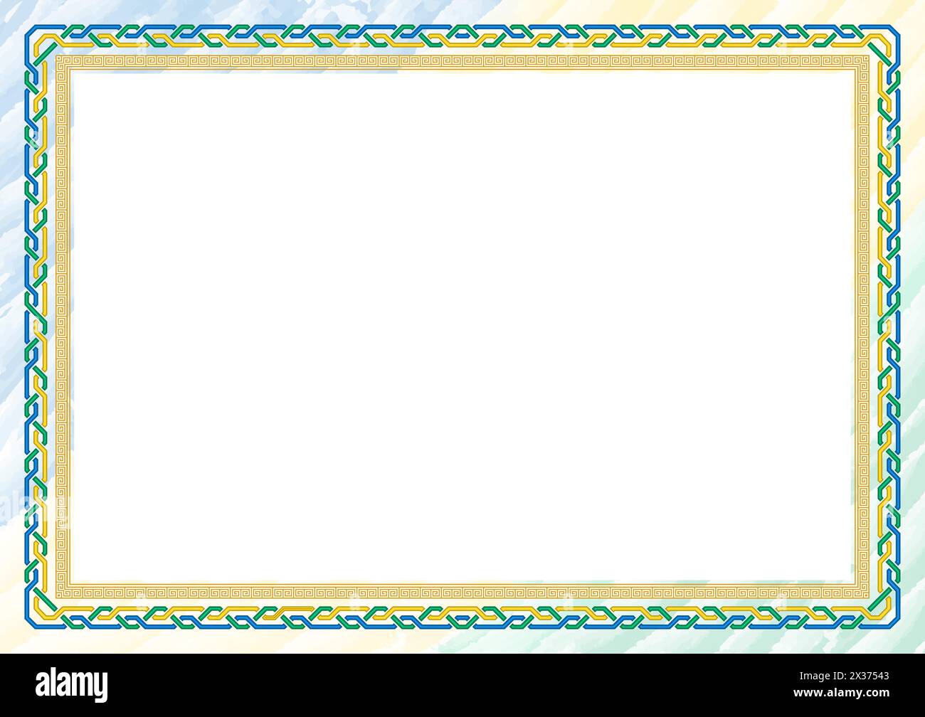 Horizontal frame and border with colors of Saint Vincent and the ...
