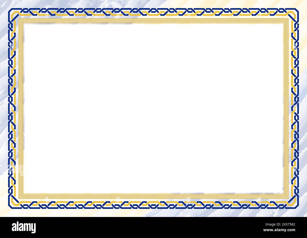 Horizontal frame and border with colors of Barbados flag, template ...