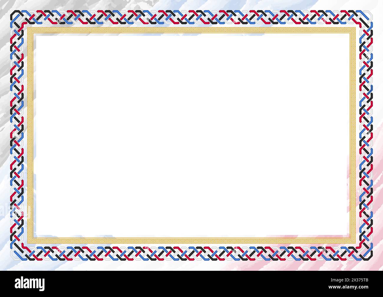 Horizontal frame and border with colors of Antigua and Barbuda flag ...