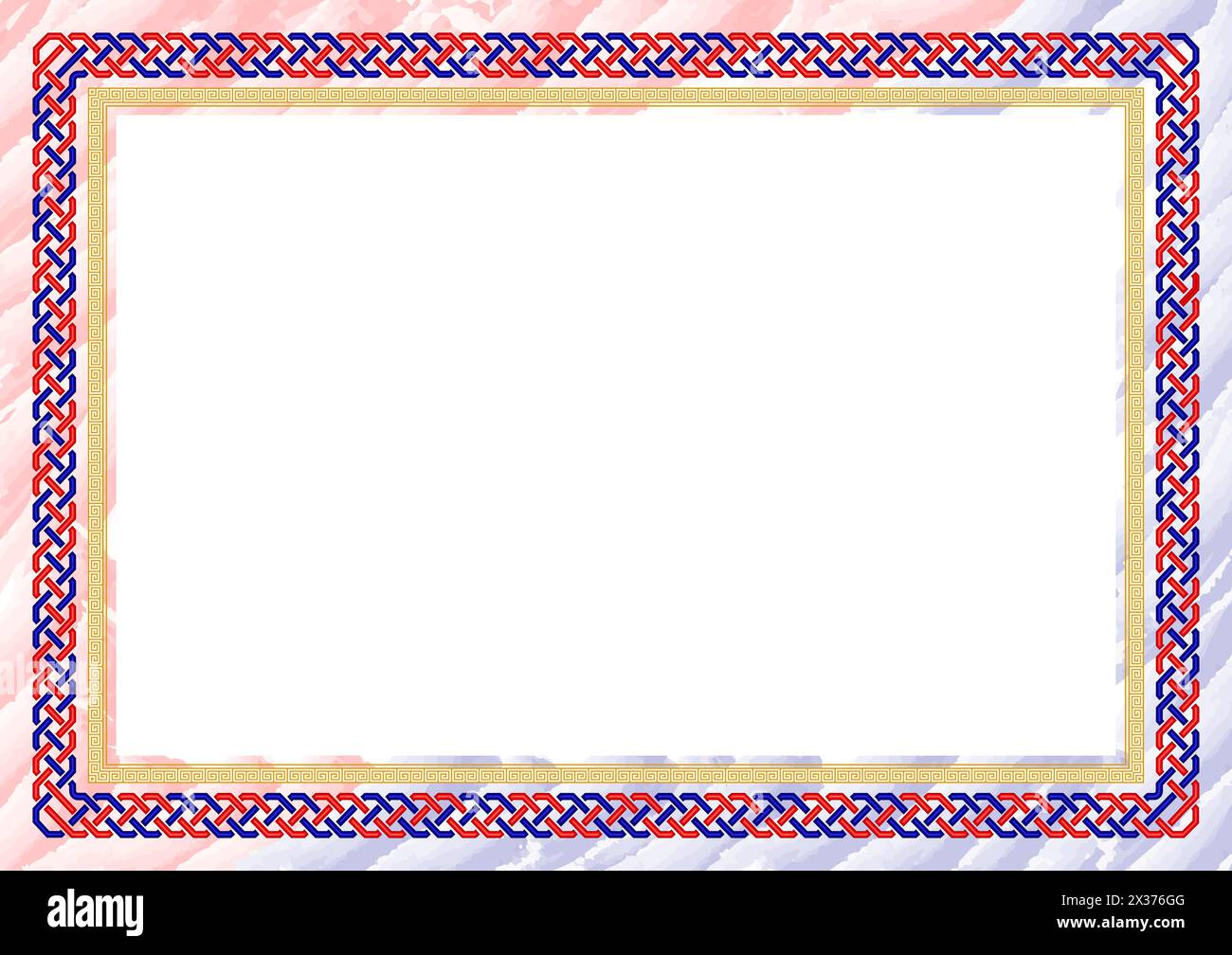 Horizontal frame and border with colors of Taiwan flag, template ...